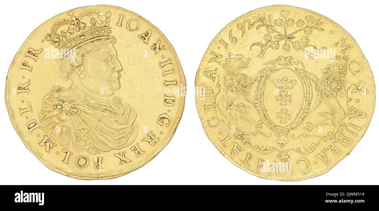 Gdańsk 4 ducats. Jan III Sobieski (król polski ; 1674-1696), ruler ...
