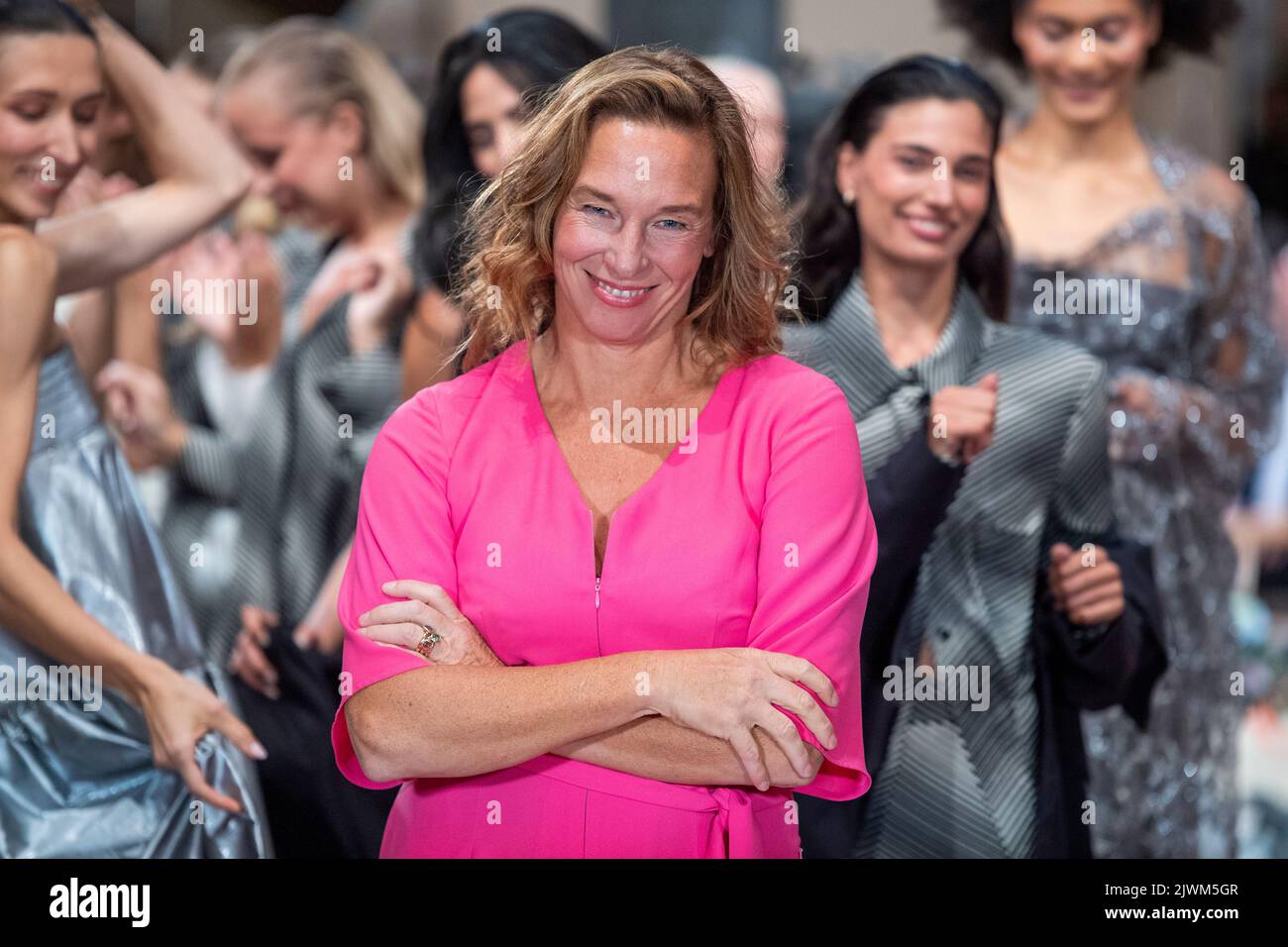 Berlin, Germany. 06th Sep, 2022. Designer Anja Göckel takes to the ...