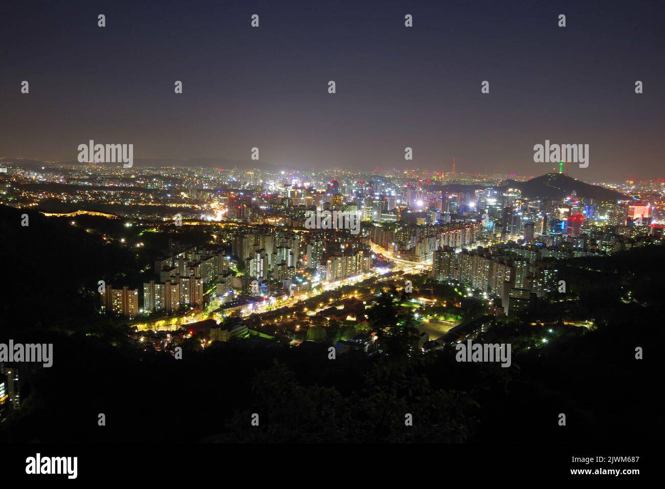 night view of seoul Stock Photo - Alamy