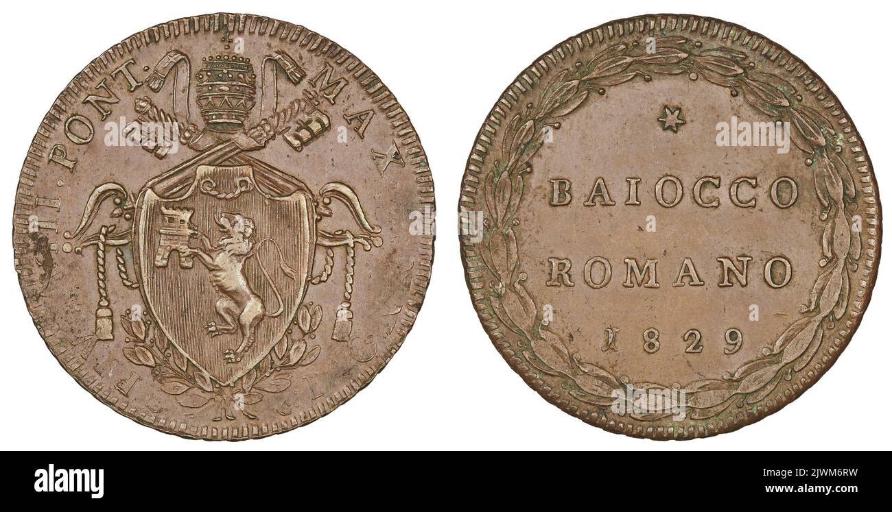 baiocco. Pius VIII (papież ; 1829-1830), ruler, Państwo Kościelne ...