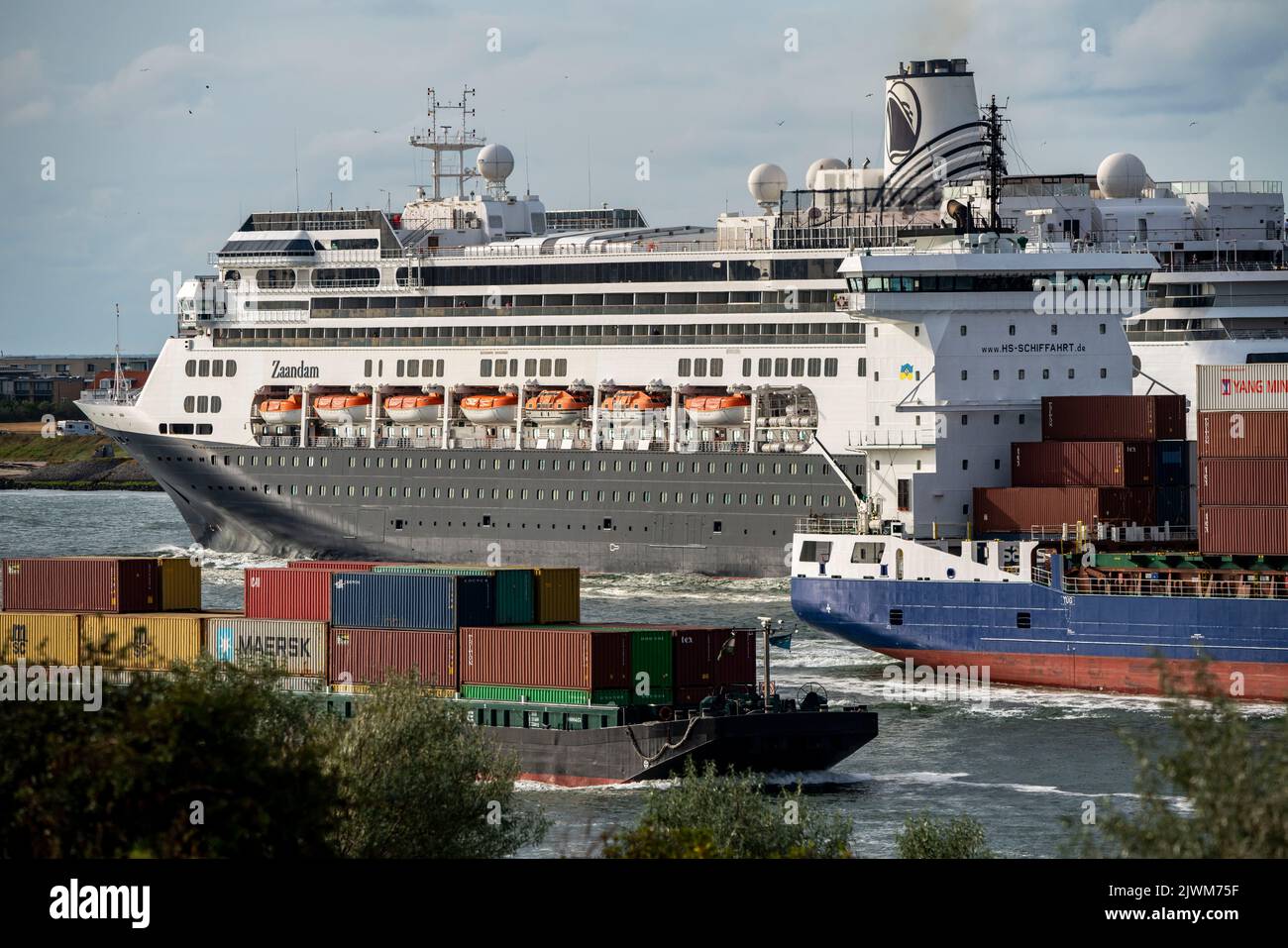 Shipping on the Maas, height Hoek van Holland, Stena Line ferry ...