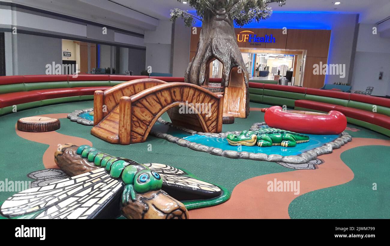 Play area for children inside a shopping mall in Gainesville, Florida ...