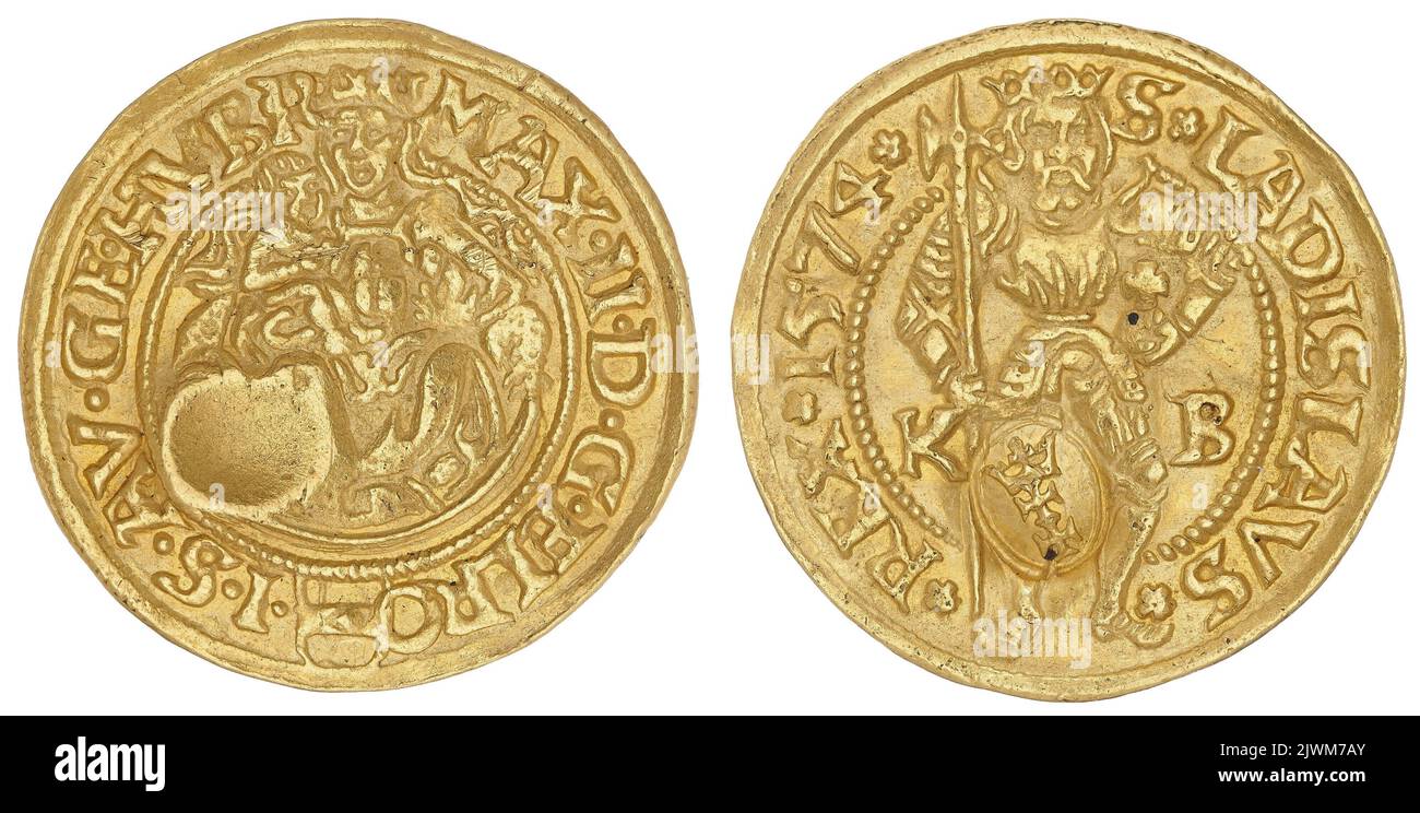 Hungarian ducat with countersign of Gdańsk. Maksymilian II Habsburg ...