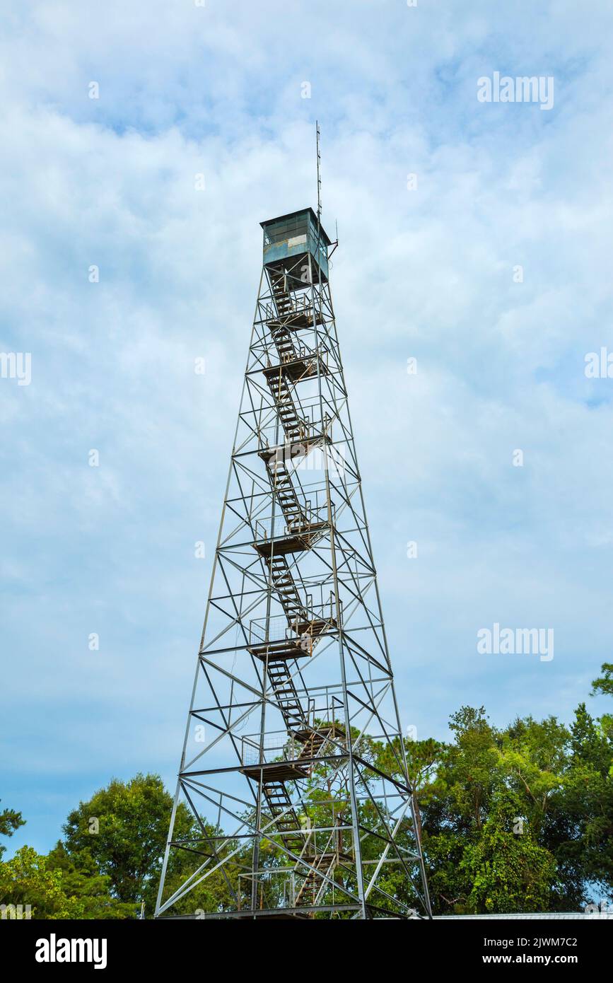 Fire tower at a Florida Forestry Fire Station near Live Oak, Florida ...