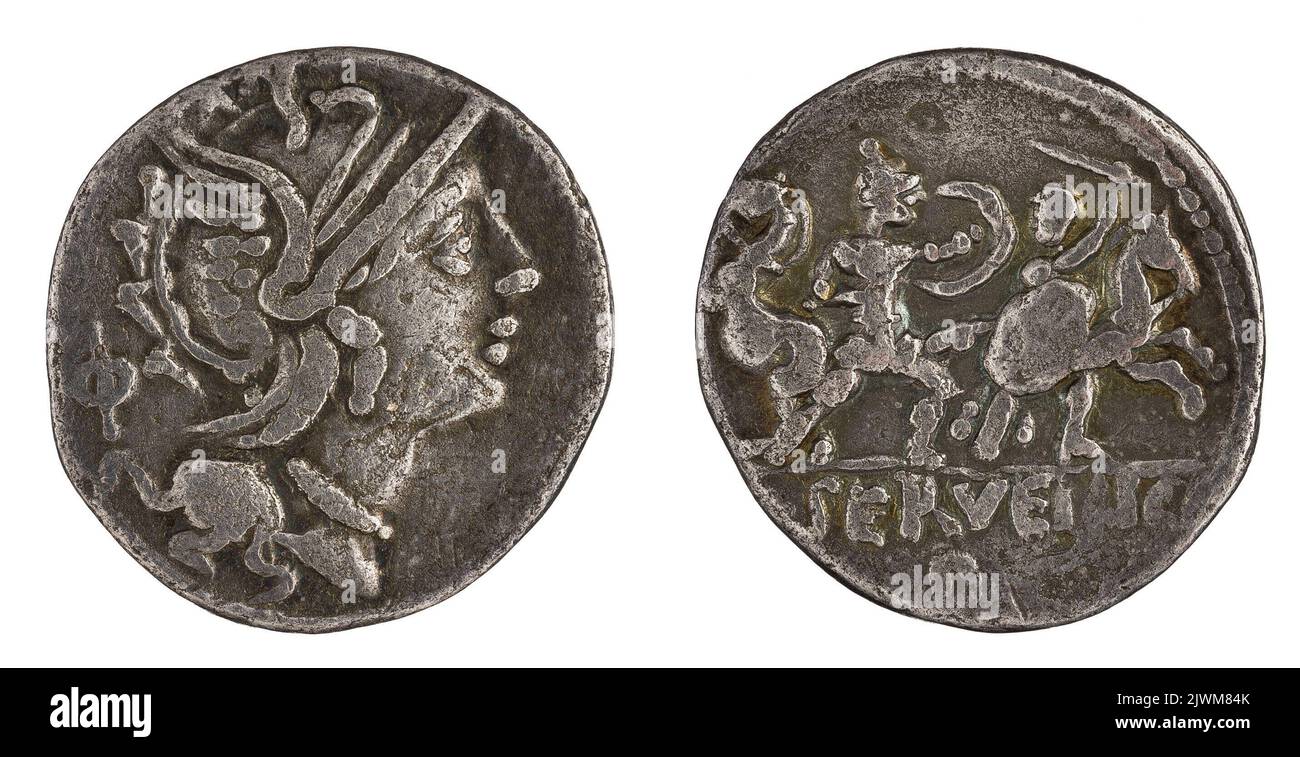 denarius. Servilius, M. (fl. 100 a.C.), monetary officer, Republika ...