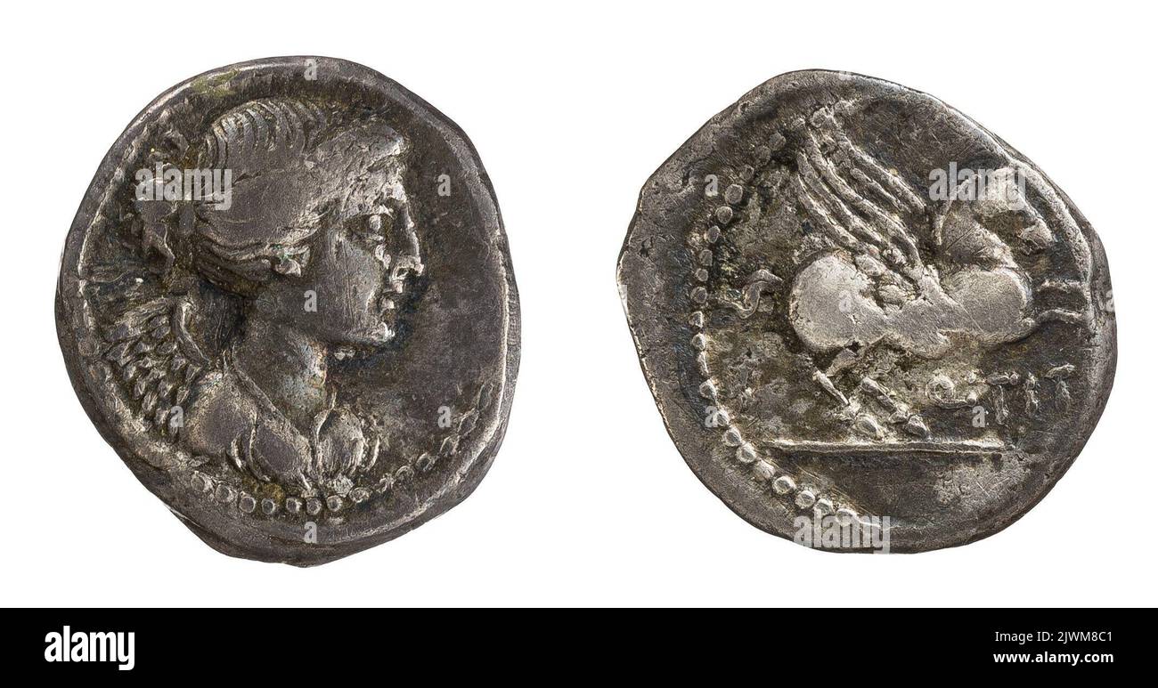 quinarius. Titius, Q. (fl. 90 a.C.), monetary officer, Republika ...