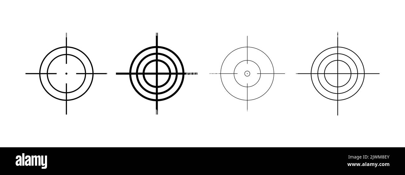 Crosshair icons set. Gun sight vector crosshair symbol. Isolated vector ... Crosshair icons set. Gun sight vector crosshair symbol. Isolated vector ...
