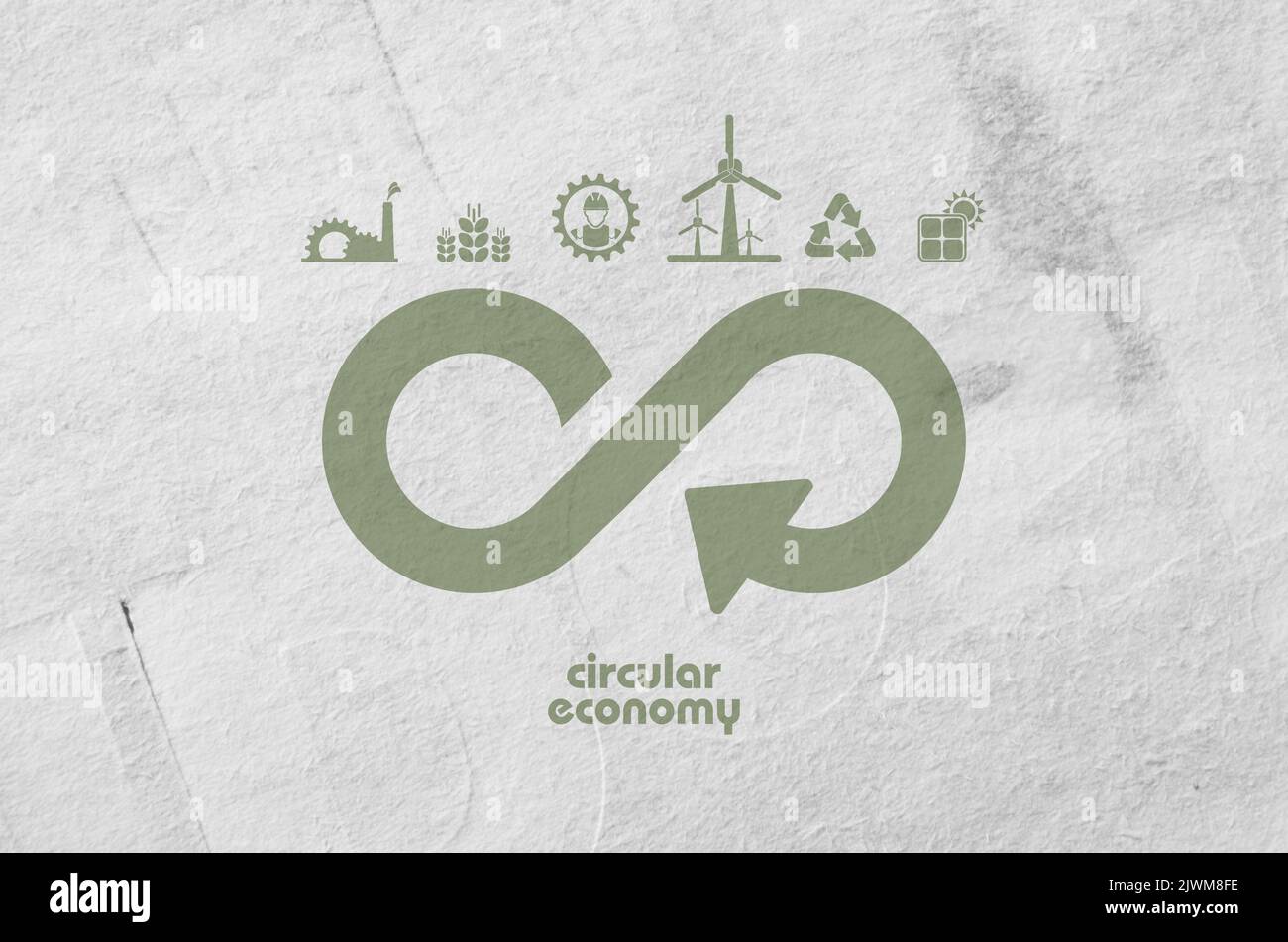 circular economy icons Stock Photo - Alamy