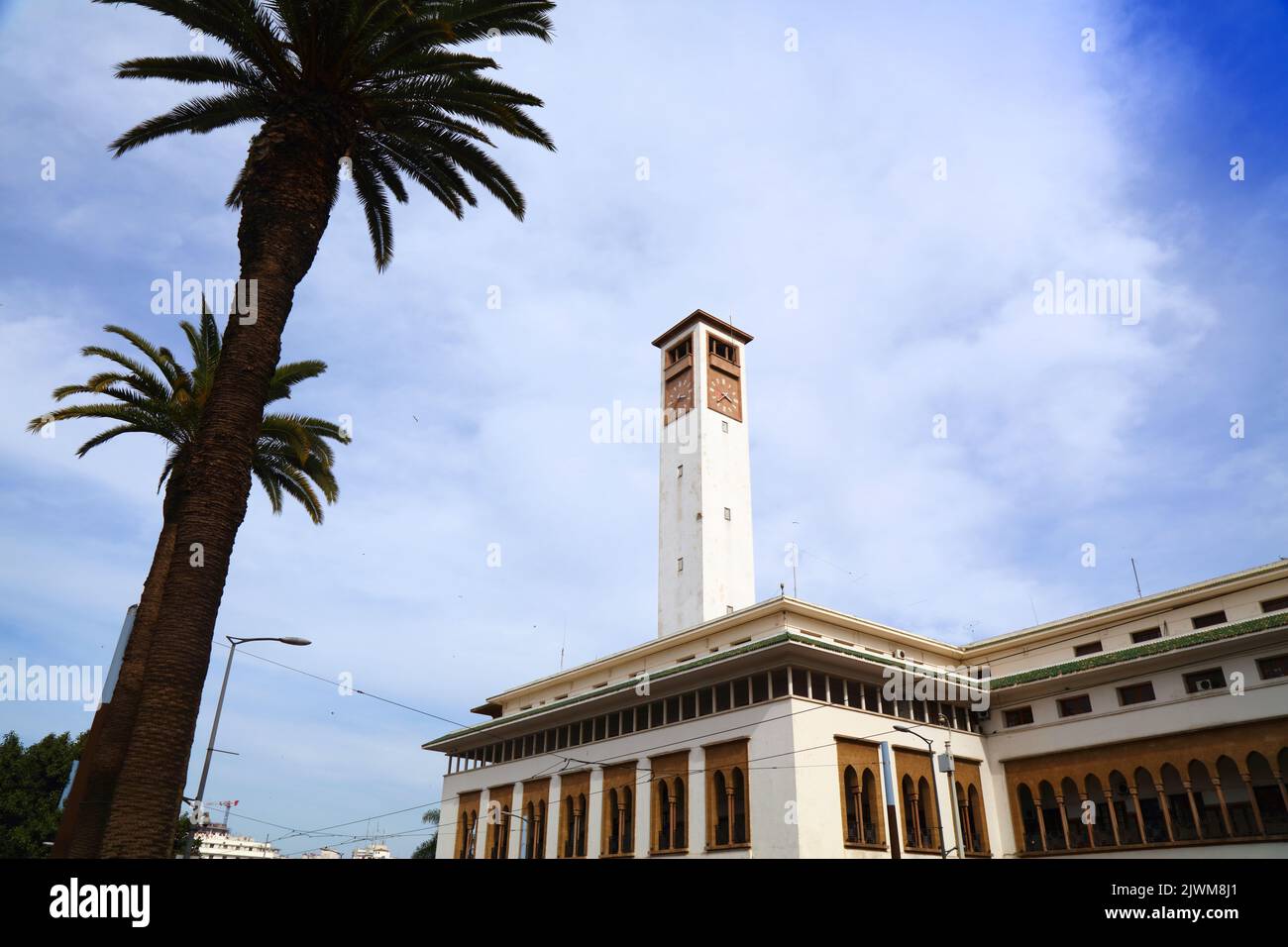 Wilaya building in Casablanca, Morocco. The historic building houses ...