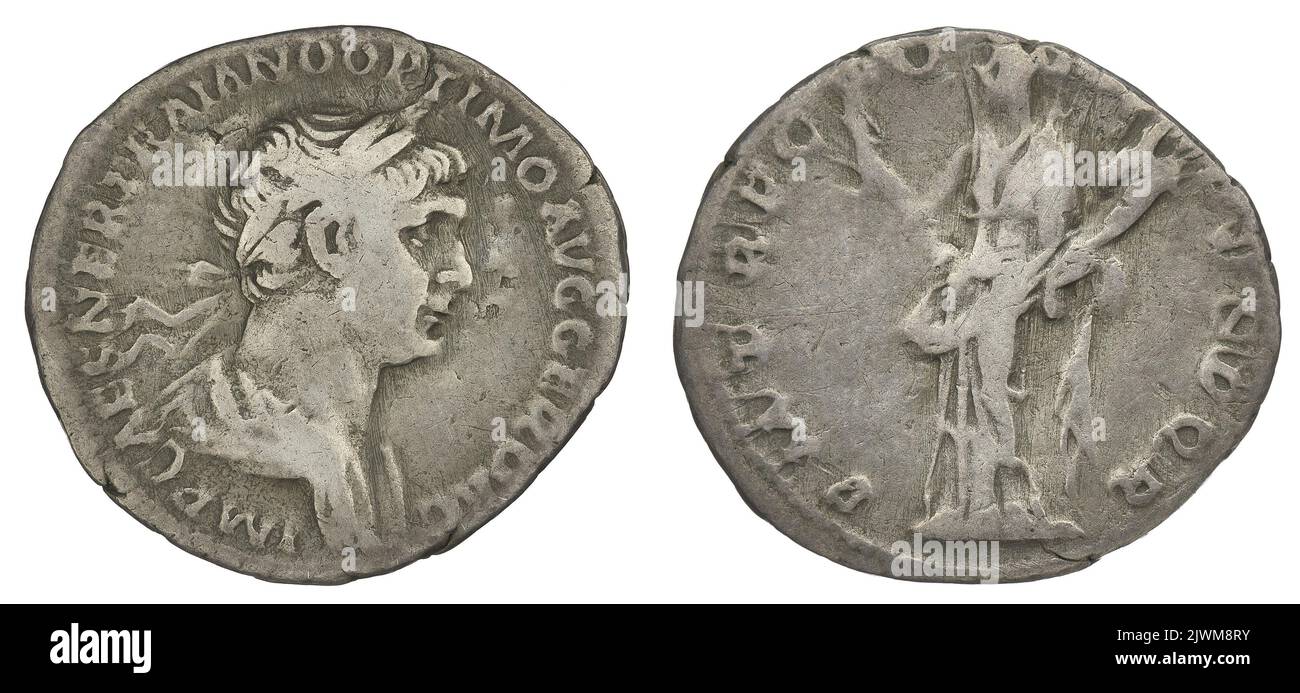 denarius. Trajan (cesarz rzymski ; 98-117), emperor Stock Photo - Alamy