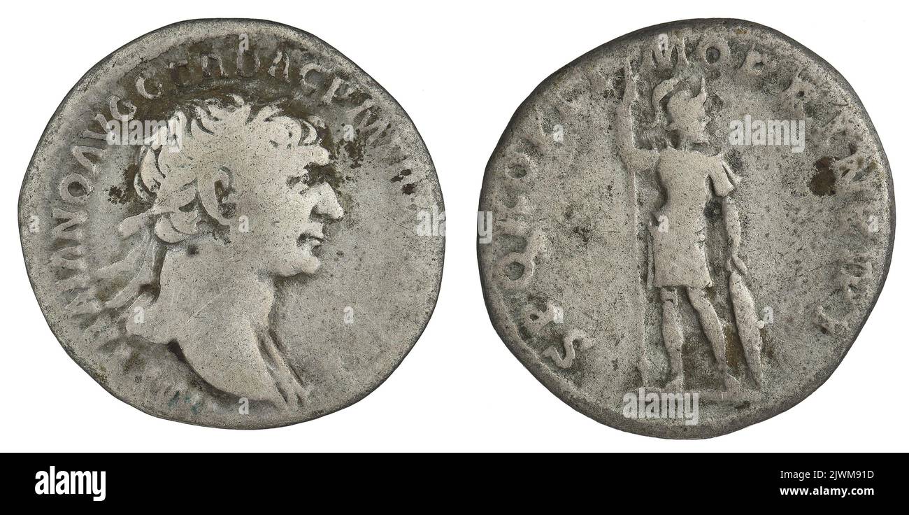 denarius. Trajan (cesarz rzymski ; 98-117), emperor Stock Photo - Alamy