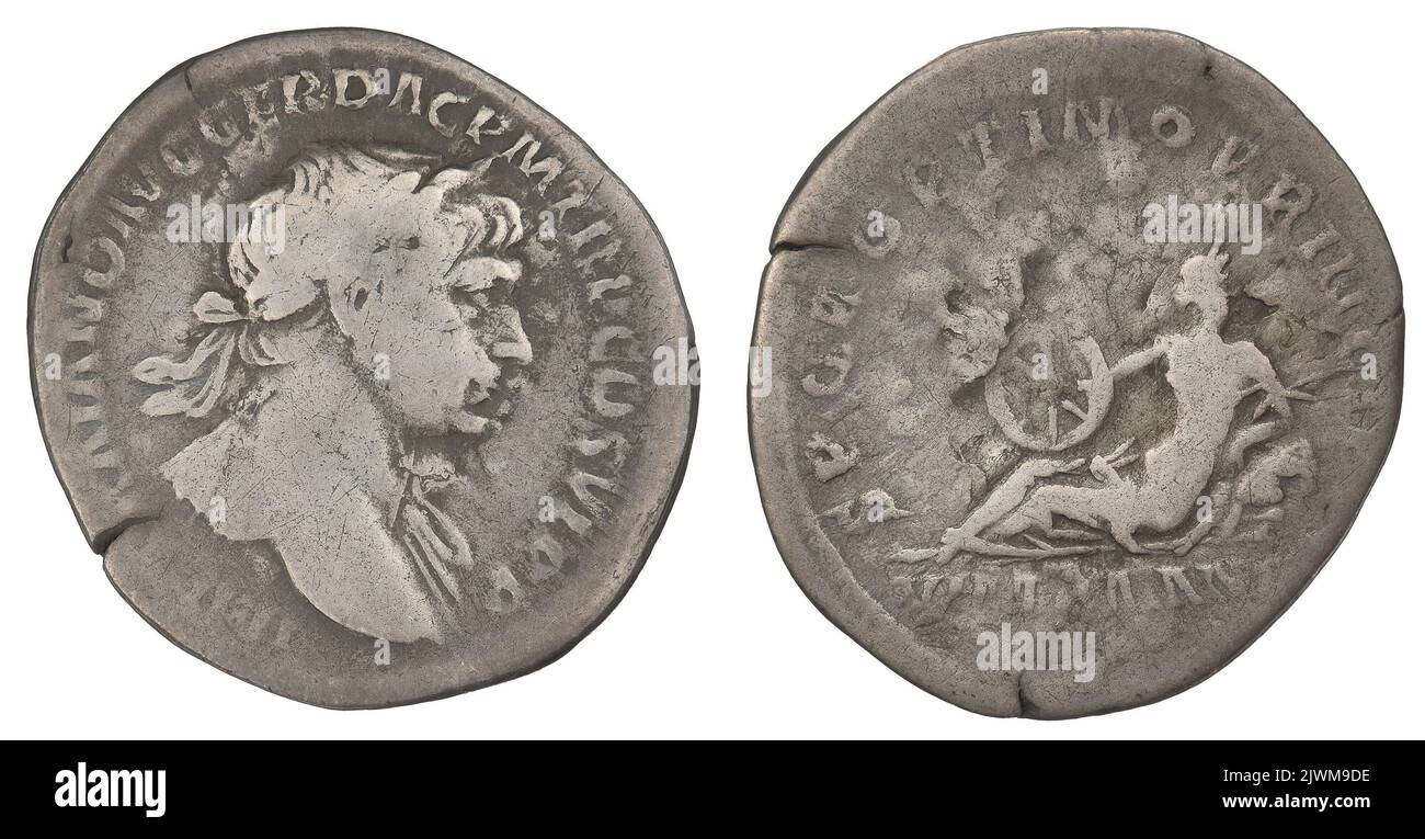 denarius. Trajan (cesarz rzymski ; 98-117), emperor Stock Photo - Alamy