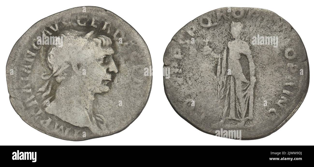 denarius. Trajan (cesarz rzymski ; 98-117), emperor Stock Photo - Alamy