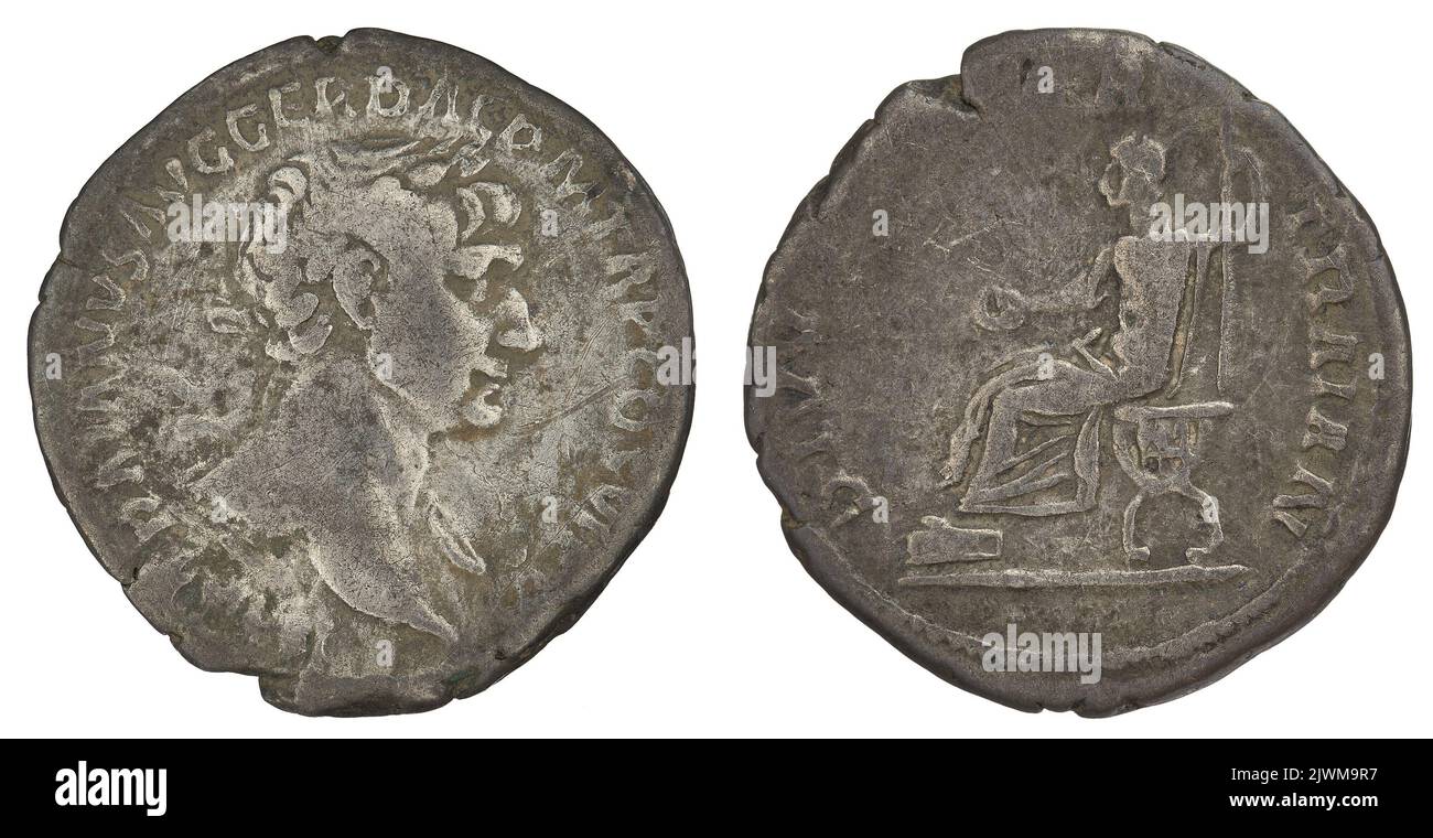 denarius. Trajan (cesarz rzymski ; 98-117), emperor Stock Photo - Alamy