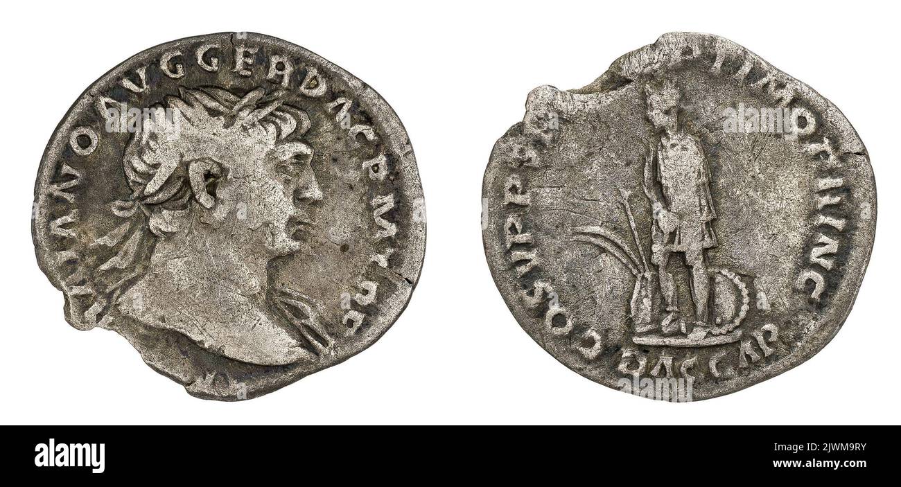 denarius. Trajan (cesarz rzymski ; 98-117), emperor Stock Photo - Alamy