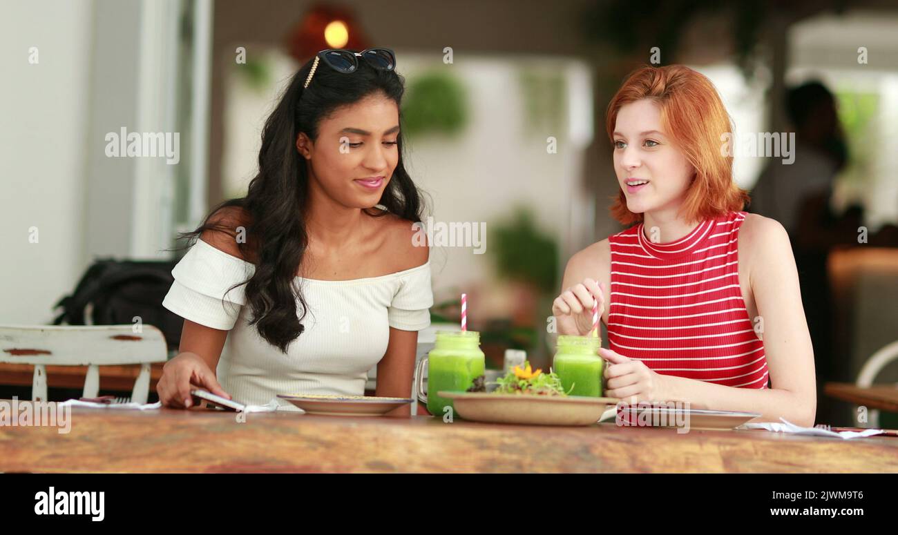 Friends At Casual Restaurant