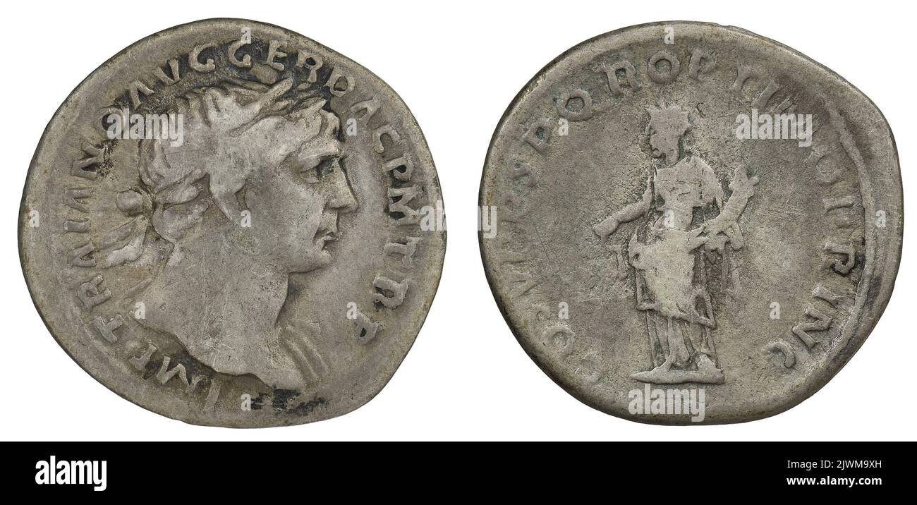 denarius. Trajan (cesarz rzymski ; 98-117), ruler Stock Photo - Alamy