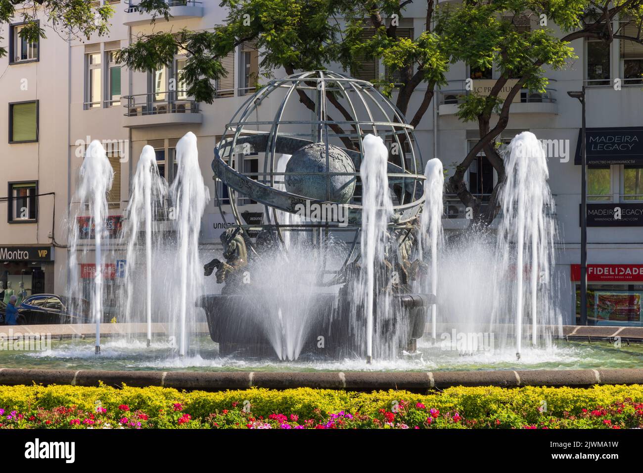 Rotunda do Infante roundabout, Funchal, Madeira, Portugal Stock Photo ...