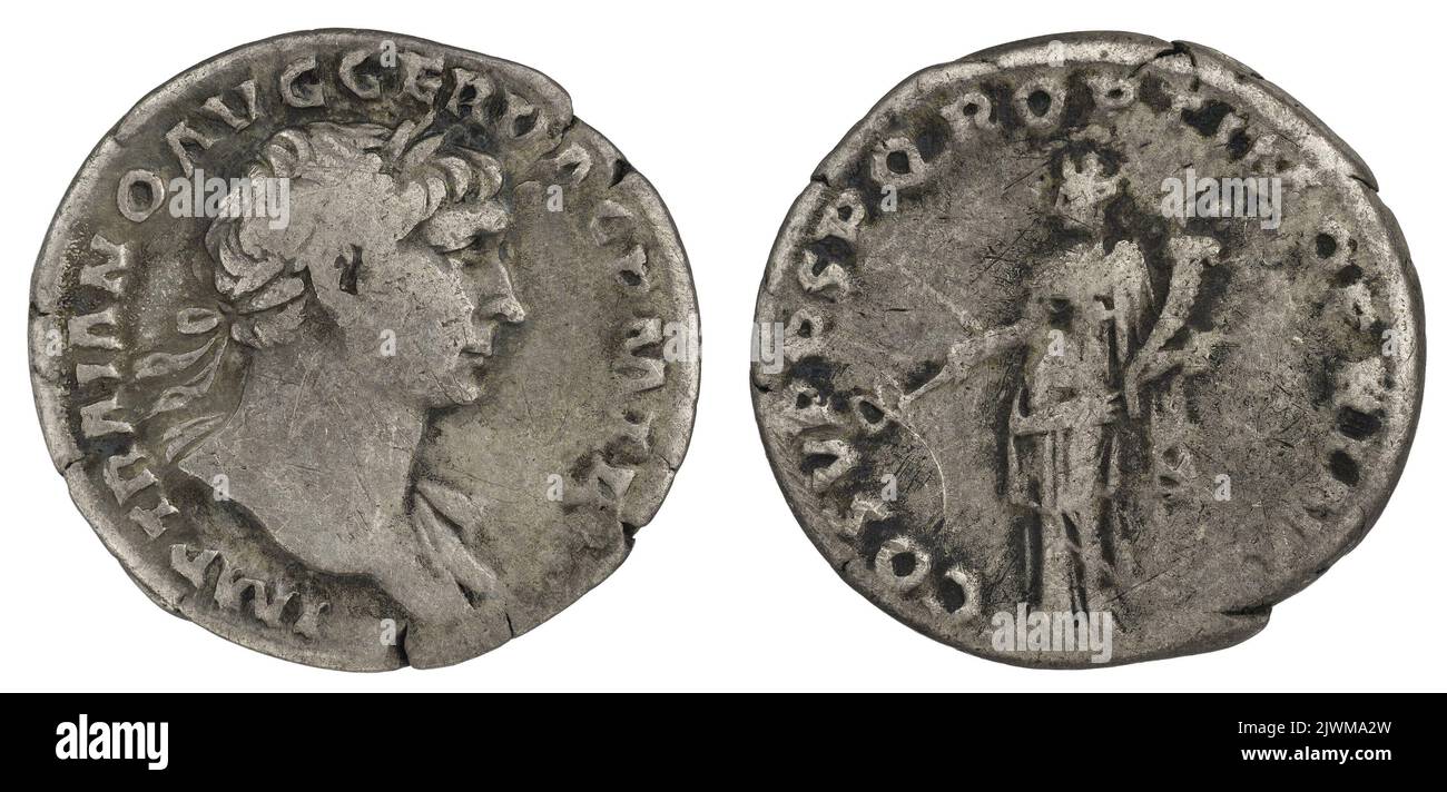 denarius. Trajan (cesarz rzymski ; 98-117), emperor Stock Photo - Alamy