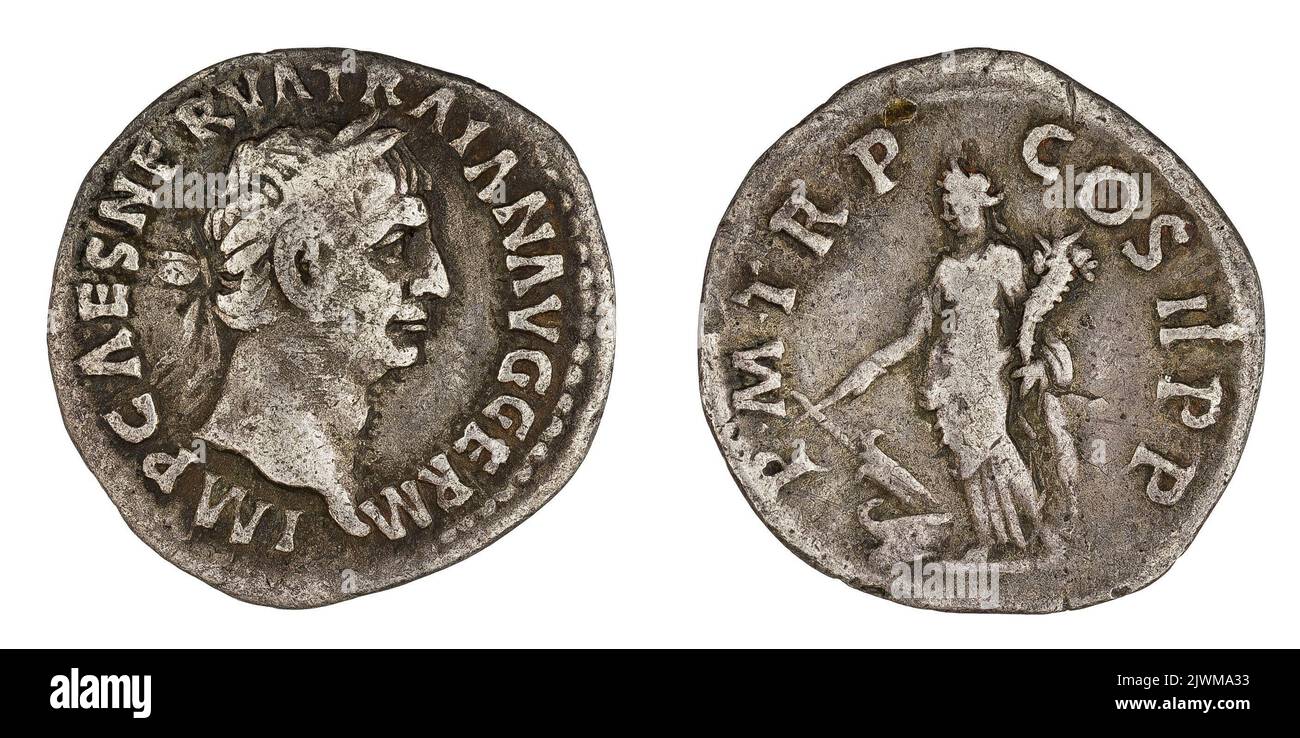 denarius. Trajan (cesarz rzymski ; 98-117), issuer Stock Photo - Alamy