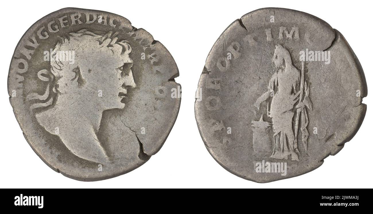 denarius. Trajan (cesarz rzymski ; 98-117), emperor Stock Photo - Alamy