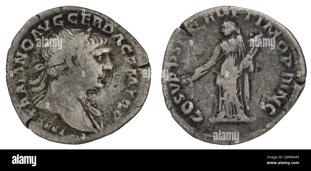denarius. Trajan (cesarz rzymski ; 98-117), emperor Stock Photo - Alamy