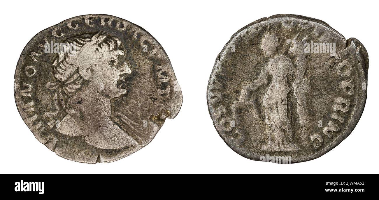 denarius. Trajan (cesarz rzymski ; 98-117), issuer Stock Photo - Alamy