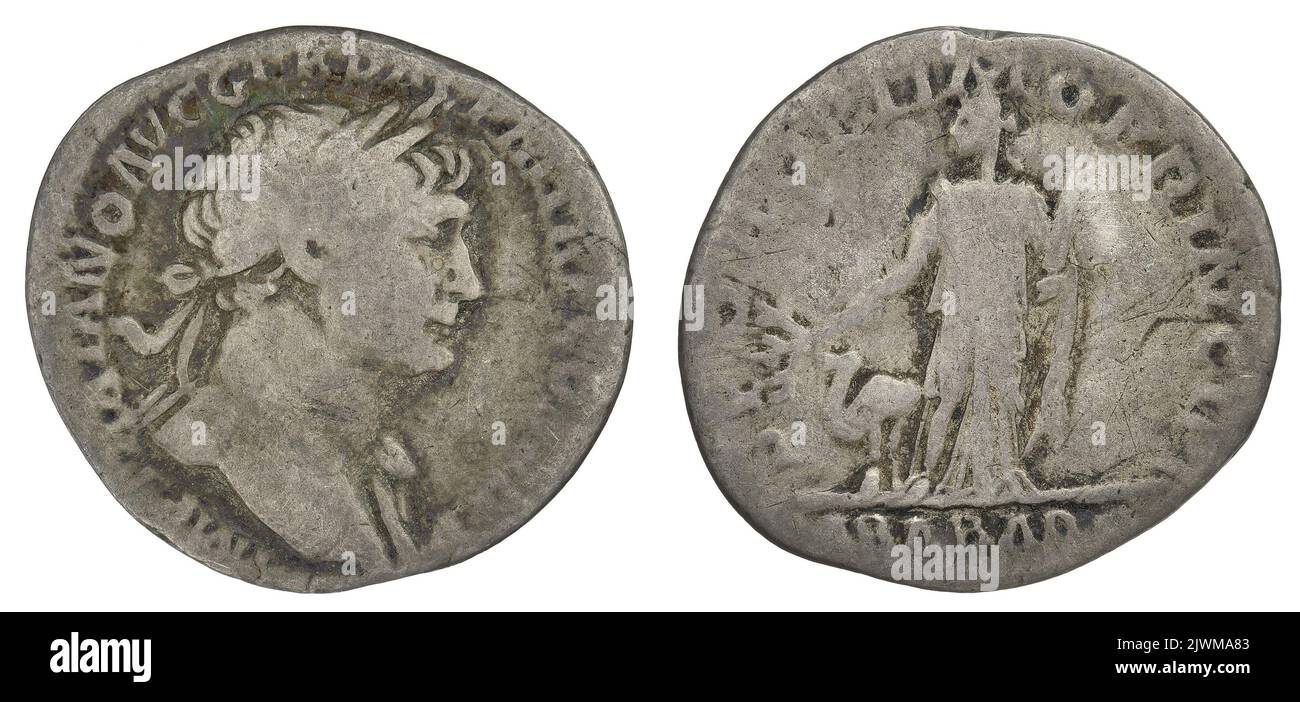 denarius. Trajan (cesarz rzymski ; 98-117), emperor Stock Photo - Alamy