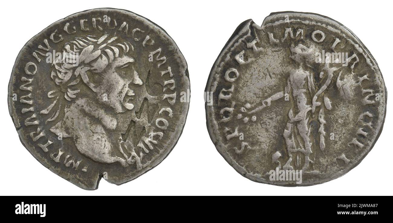denarius. Trajan (cesarz rzymski ; 98-117), emperor Stock Photo - Alamy