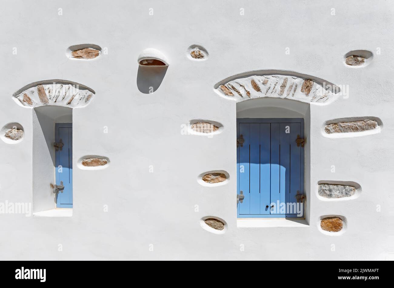 Traditional greek architectural style of cyclades islands Stock Photo ...