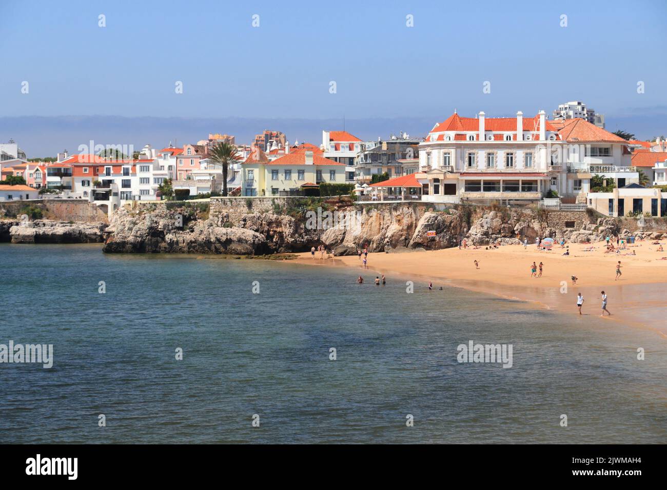 Cascais, Portugal. Ribeira beach in Cascais resort town Stock Photo - Alamy