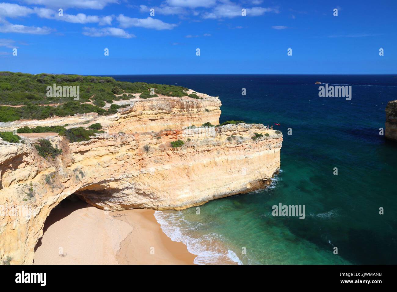 Algarve beach. Landscape of Algarve region in Portugal. Marinha Beach ...