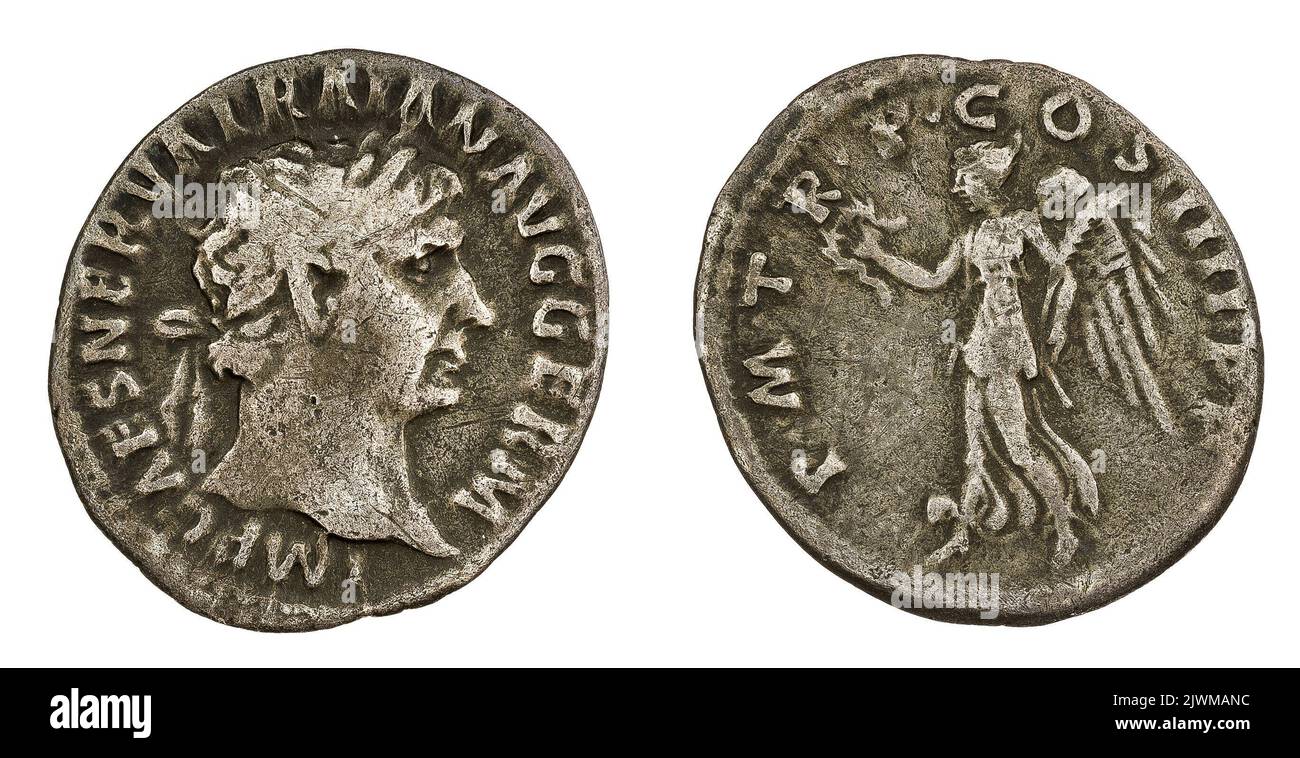 denarius. Trajan (cesarz rzymski ; 98-117), issuer Stock Photo - Alamy