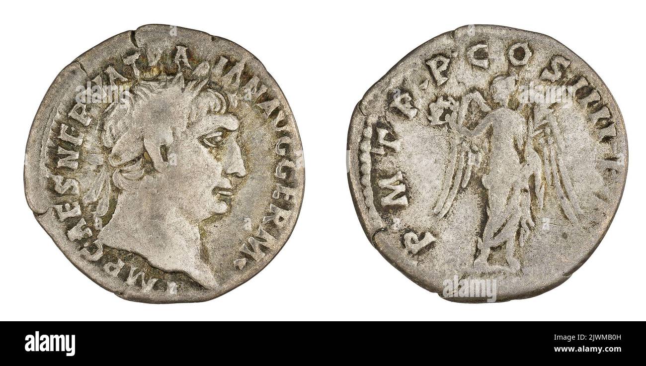 denarius. Trajan (cesarz rzymski ; 98-117), issuer Stock Photo - Alamy