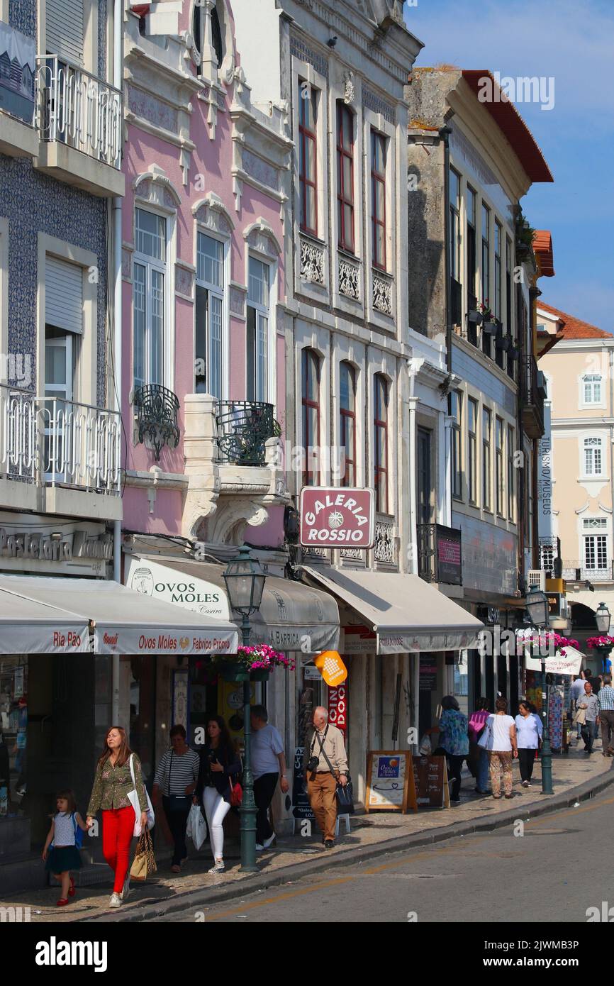 AVEIRO, PORTUGAL - MAY 23, 2018: People visit Aveiro Old Town in ...