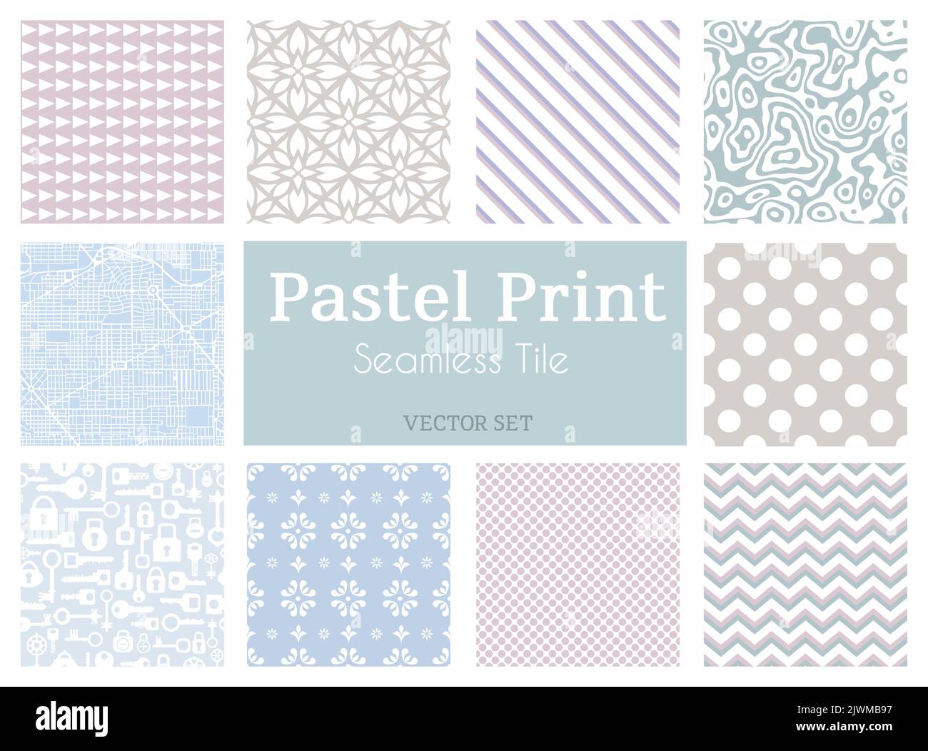 Silhouette Of A Floral Pattern Tile Pastel Cut File Vector Seamless Set Stock Vector Image And Art