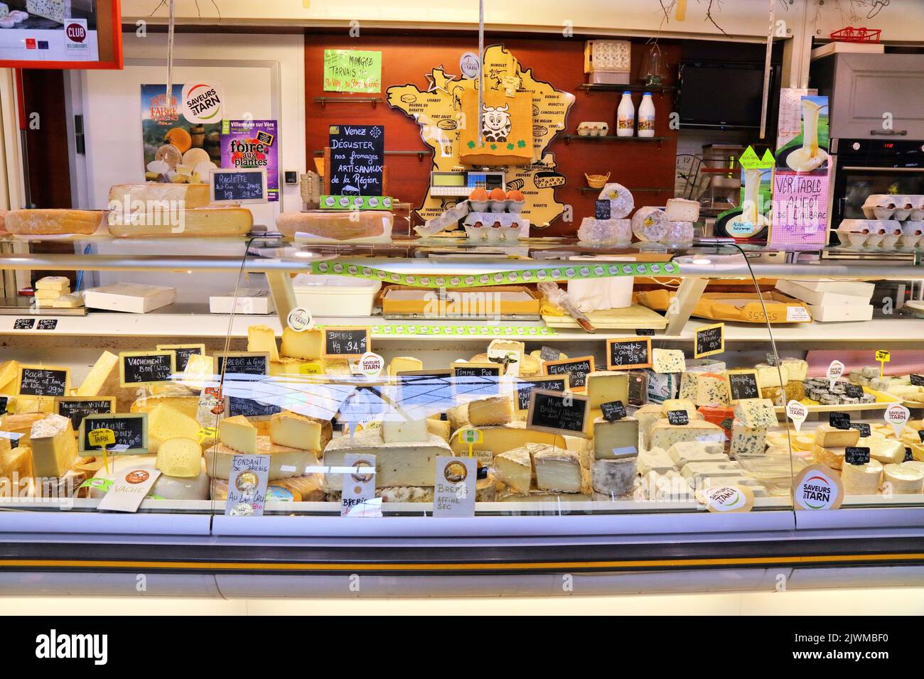 ALBI, FRANCE - SEPTEMBER 29, 2021: Local specialist cheese store in ...