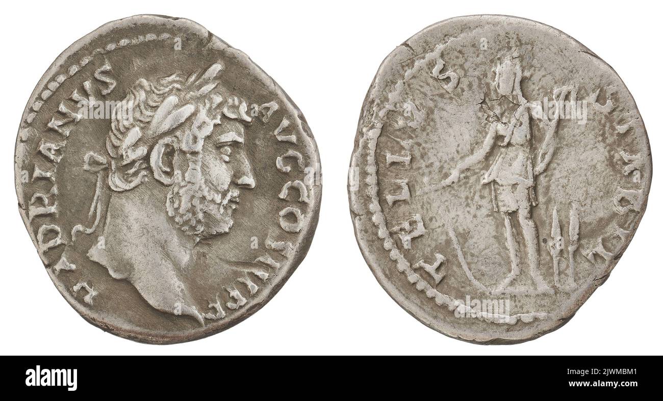 denarius. Hadrian (Roman emperor; 117-138), emperor Stock Photo - Alamy