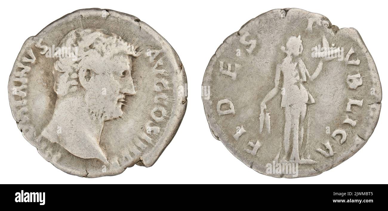 denarius. Hadrian (Roman emperor; 117-138), emperor Stock Photo - Alamy