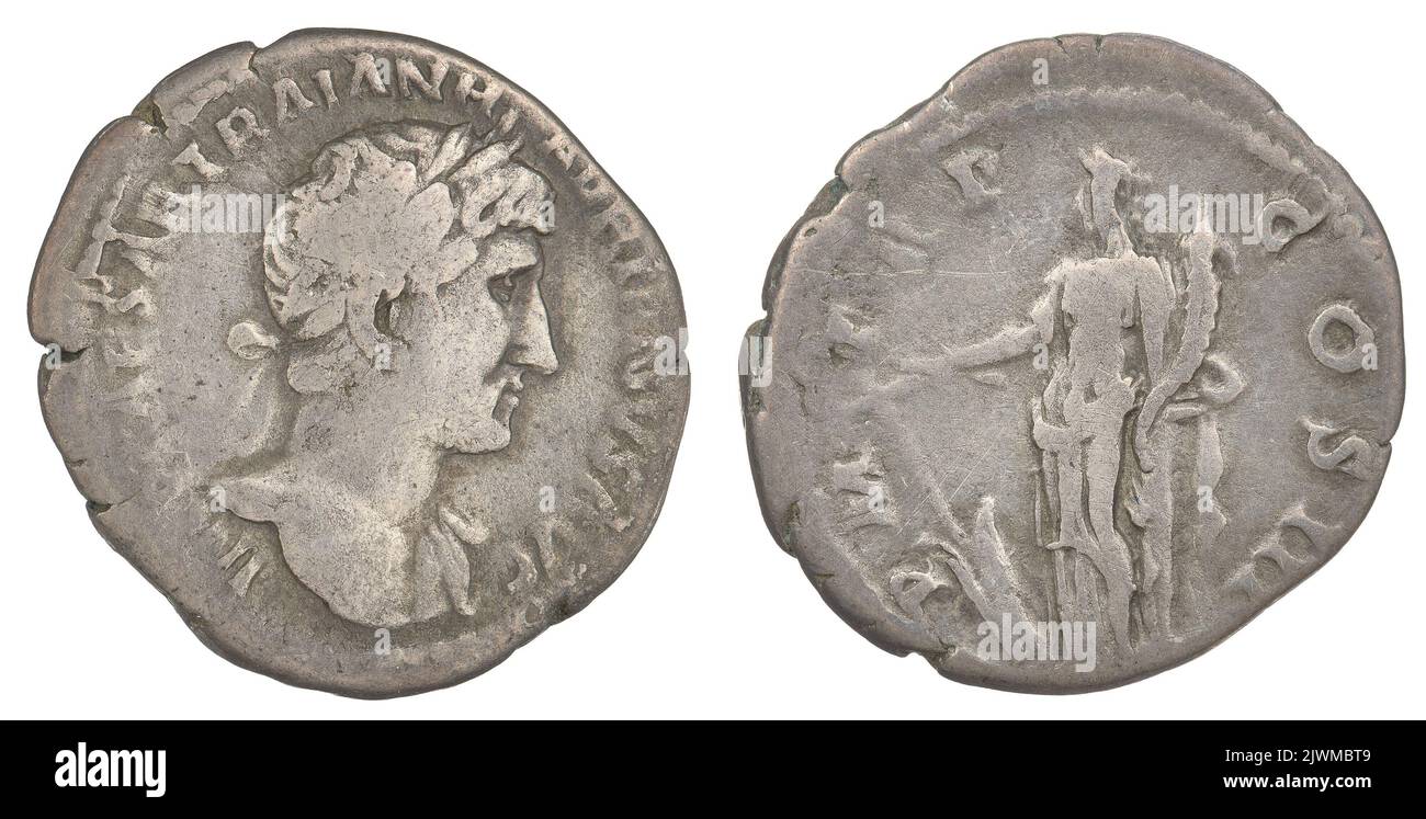 denarius. Hadrian (Roman emperor; 117-138), emperor Stock Photo - Alamy