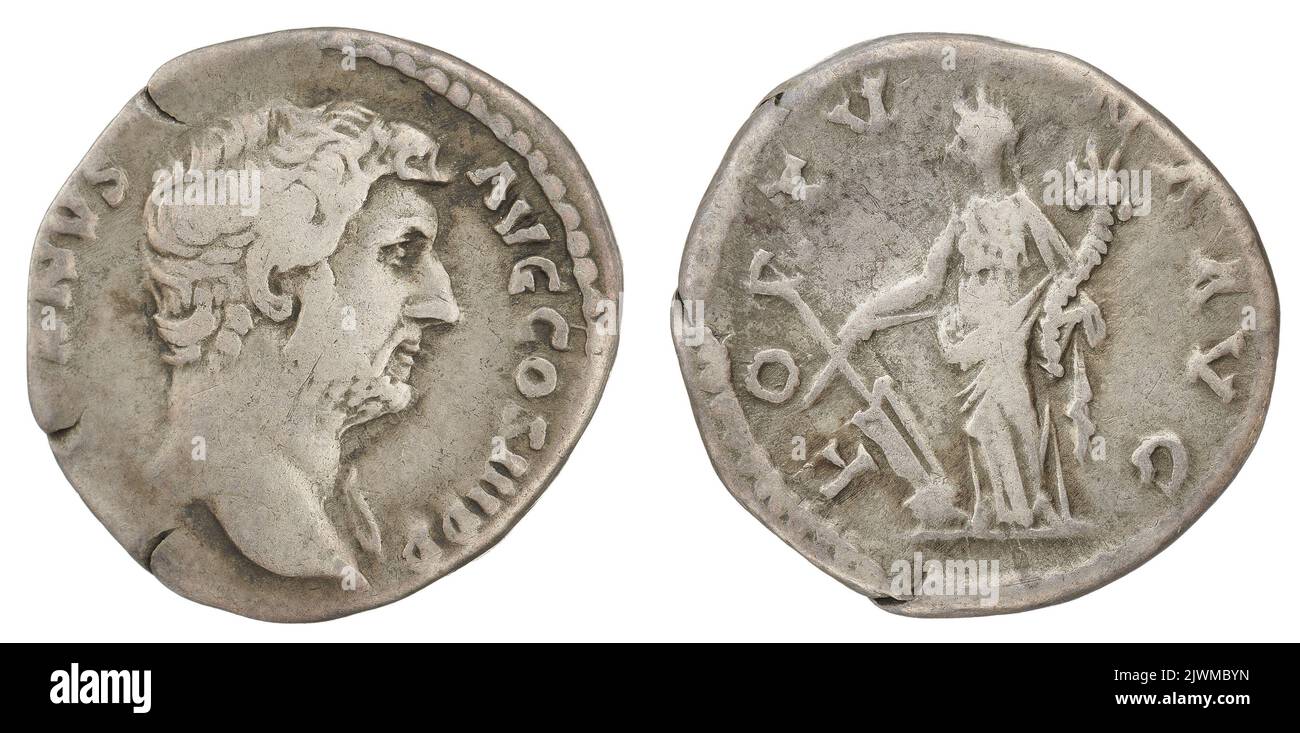 denarius. Hadrian (Roman emperor; 117-138), emperor Stock Photo - Alamy
