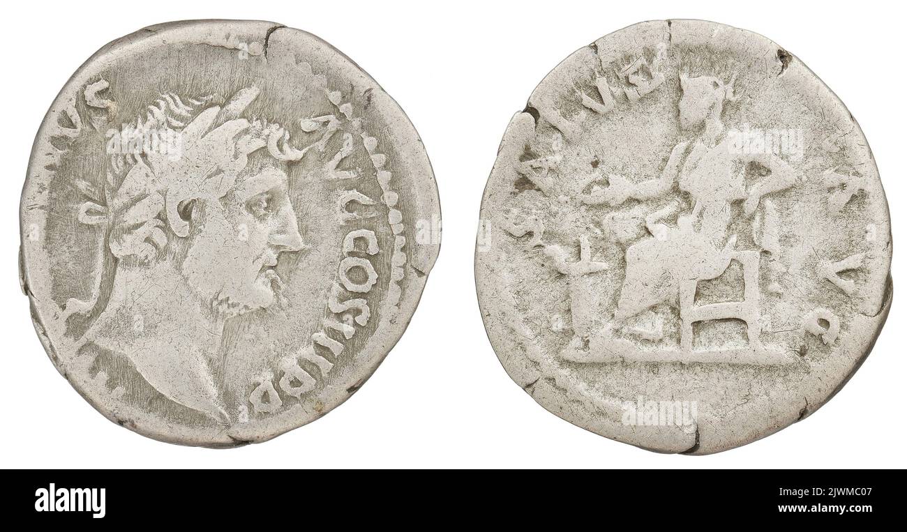 denarius. Hadrian (Roman emperor; 117-138), emperor Stock Photo - Alamy