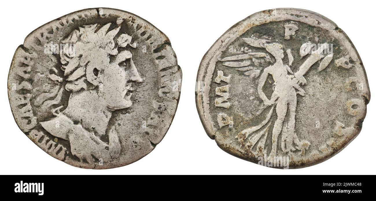 denarius. Hadrian (Roman emperor; 117-138), emperor Stock Photo - Alamy