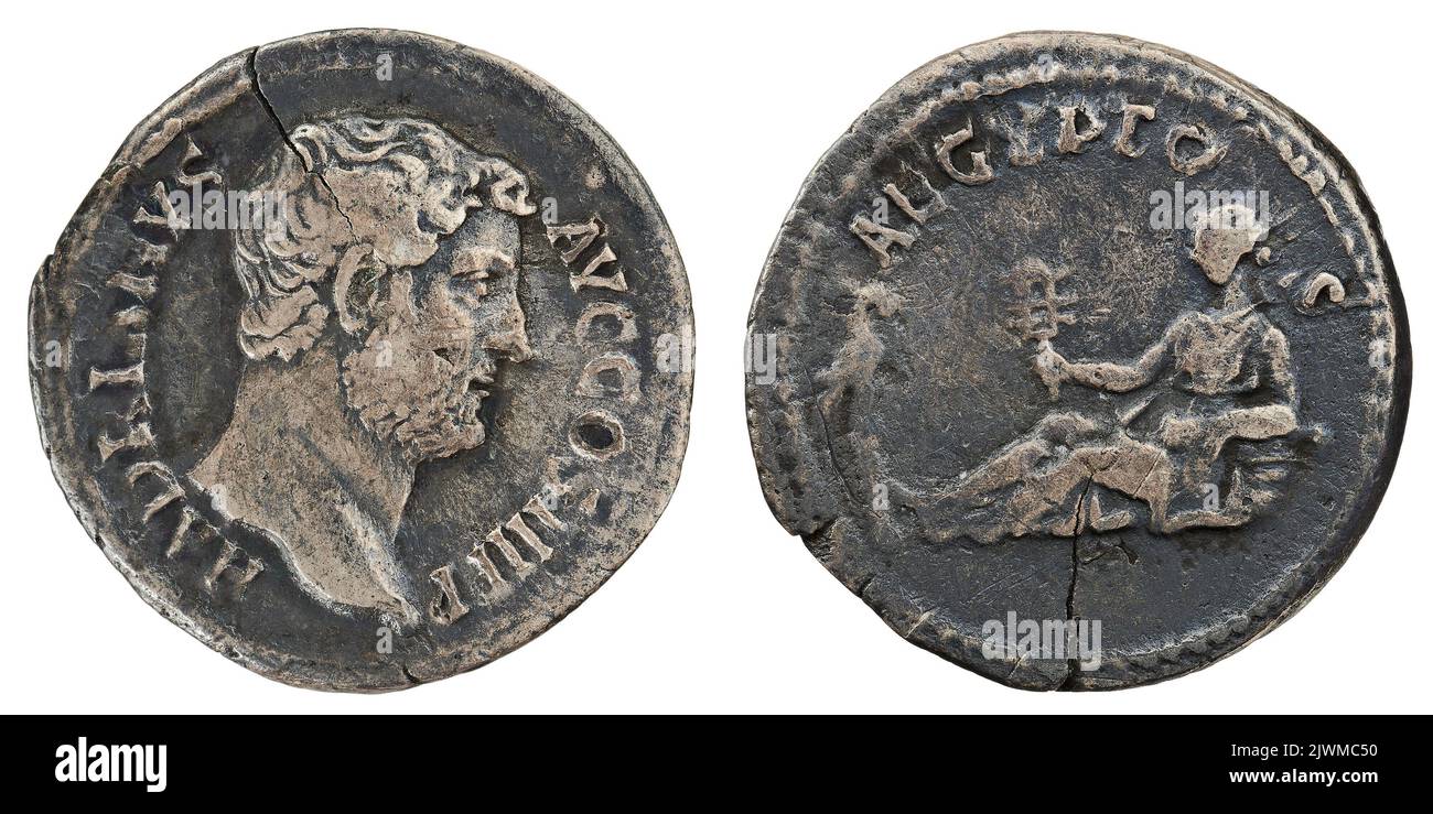 denarius. Hadrian (Roman emperor; 117-138), emperor Stock Photo - Alamy