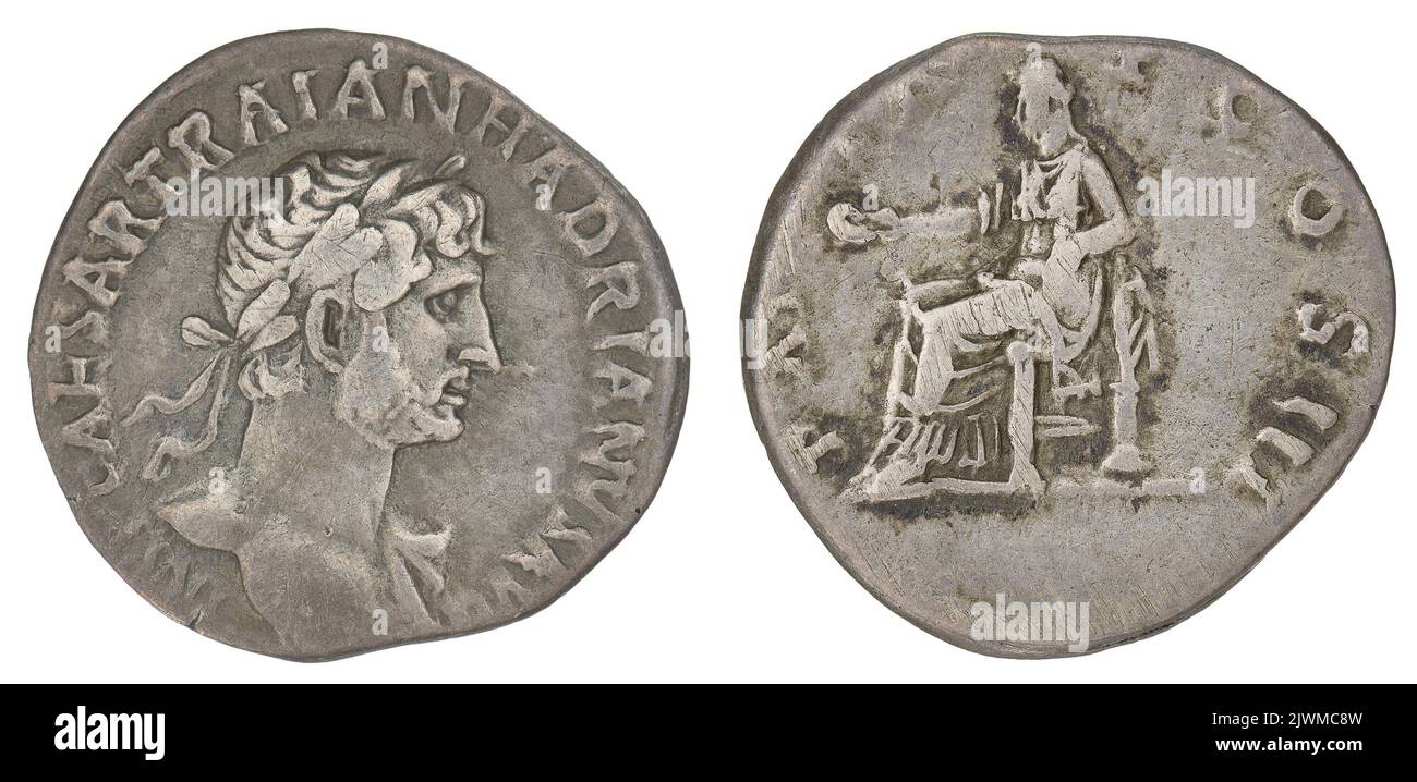 denarius. Hadrian (Roman emperor; 117-138), emperor Stock Photo - Alamy