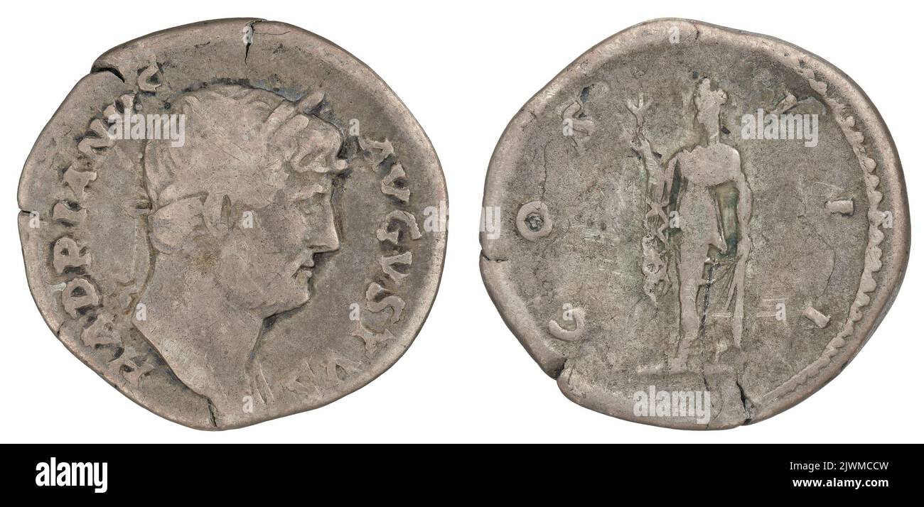 denarius. Hadrian (Roman emperor; 117-138), emperor Stock Photo - Alamy
