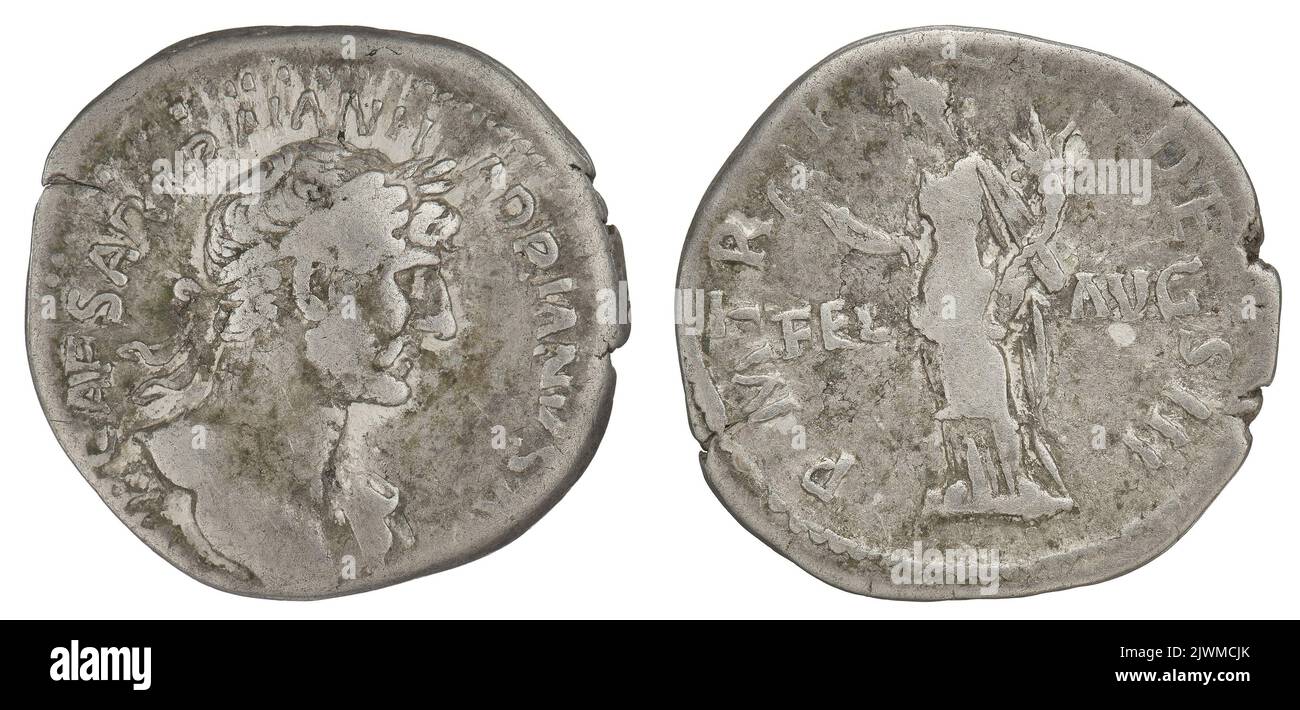 denarius. Hadrian (Roman emperor; 117-138), emperor Stock Photo - Alamy