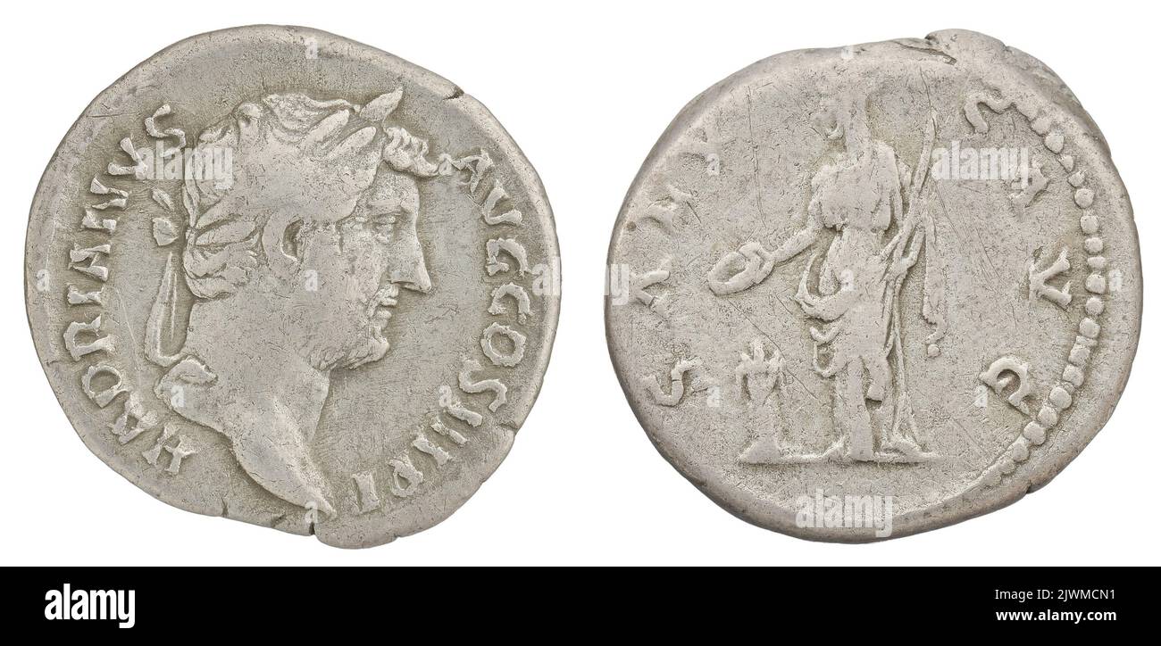 denarius. Hadrian (Roman emperor; 117-138), emperor Stock Photo - Alamy