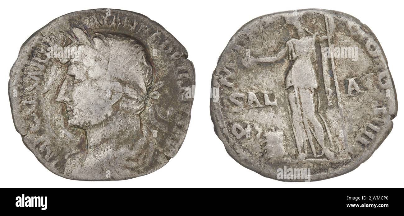 denarius. Hadrian (Roman emperor; 117-138), emperor Stock Photo - Alamy