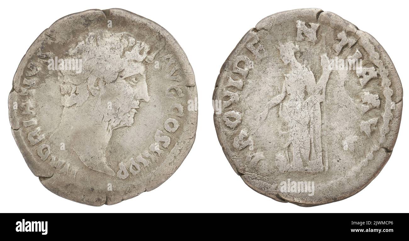 denarius. Hadrian (Roman emperor; 117-138), emperor Stock Photo - Alamy